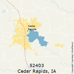 Cedar Rapids Iowa State Map